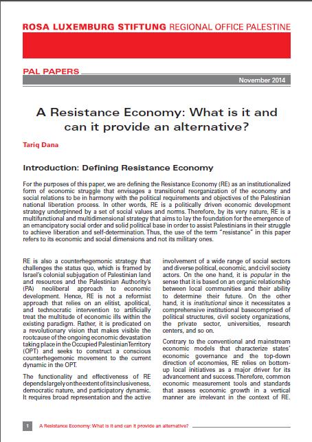 A Resistance Economy: What is it and can it provide an alternative ...